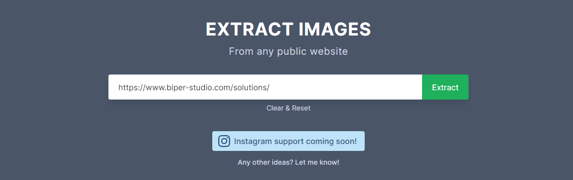 Extraire les images d'une page web - Biper studio